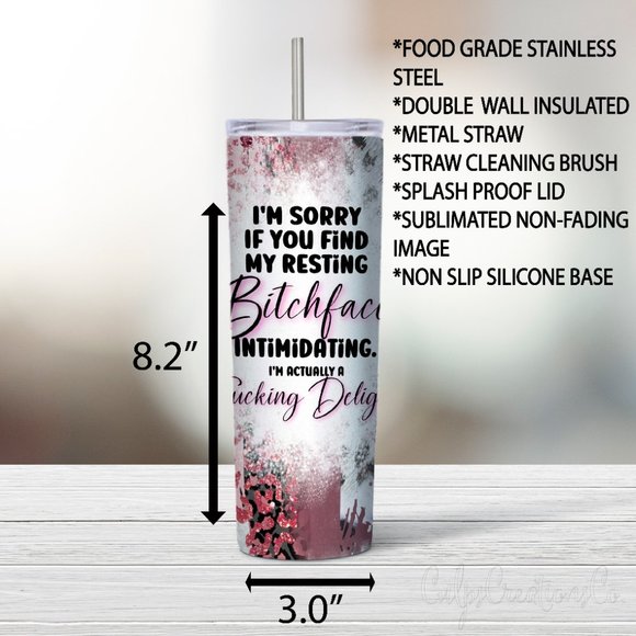 Dining | Im Sorry If You Find My Resting Btch Face Intimidating 2 Oz ...